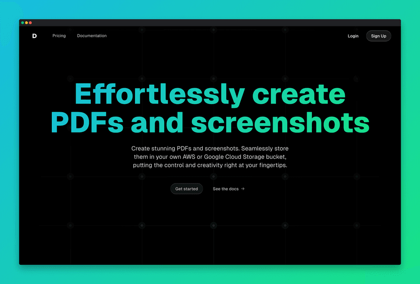 Effortlessly create PDFs and screenshots - Doczilla